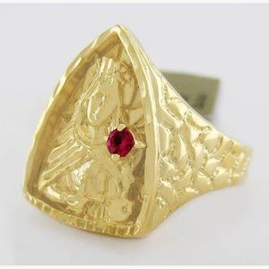Jewelry | Created Ruby Saint Barbara Ring 14k Yellow Gold | Poshmark